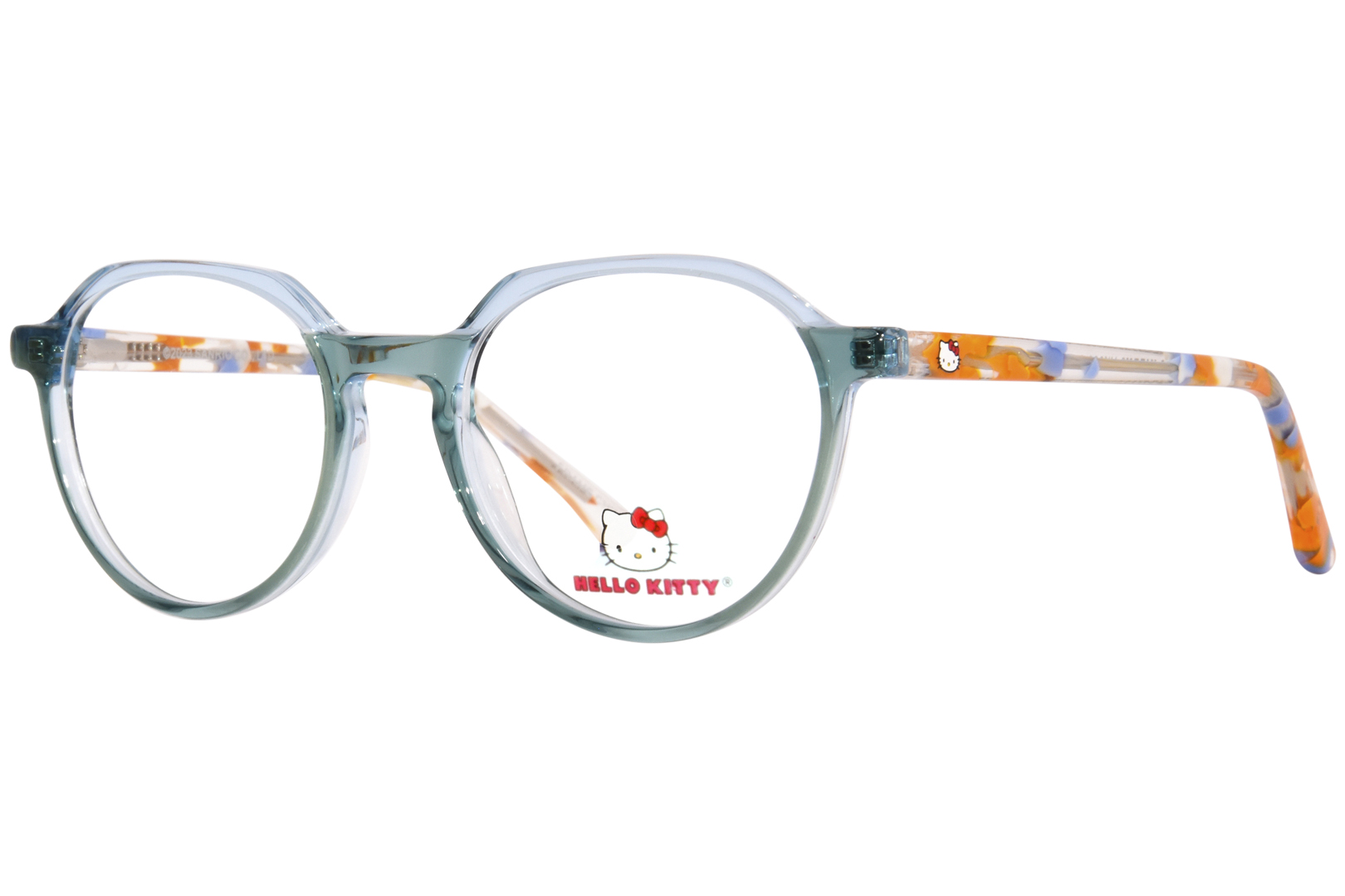 Hello Kitty HK-366-3 Eyeglasses Youth Girl's Sapphire Teal Full Rim 48 ...