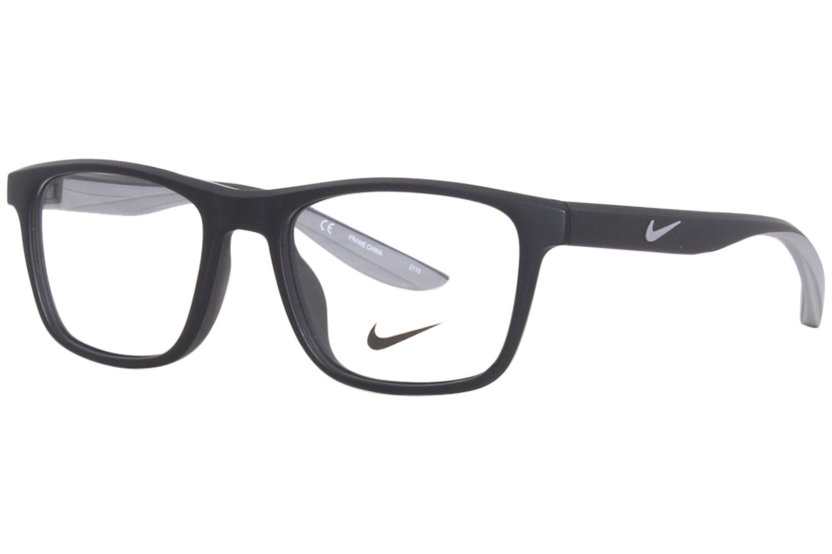 Nike 5042 411 Eyeglasses Youth Kids Matte Obsidian Full Rim Square ...
