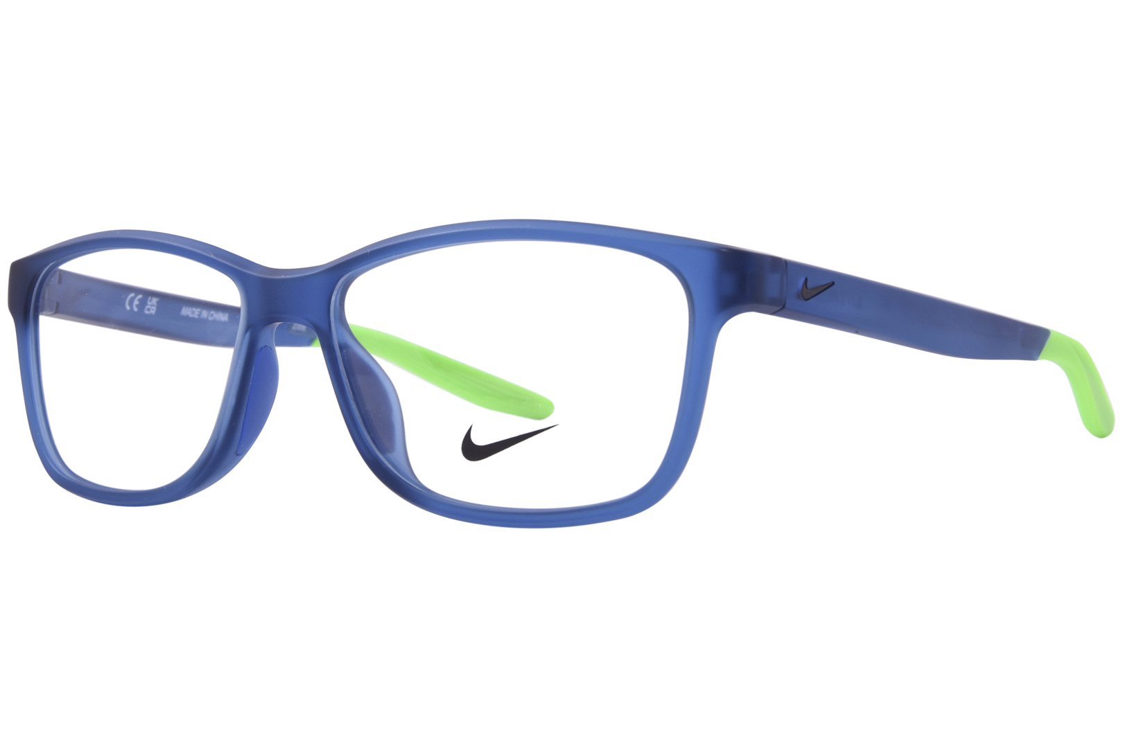 Nike 5048 423 Eyeglasses Youth Matte Brigade Blue Full Rim Rectangle ...
