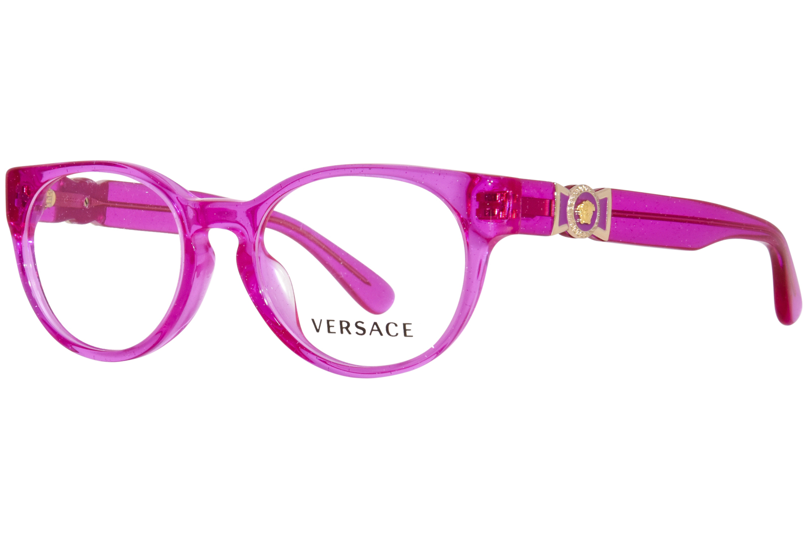 Versace VK3323U 5375 Eyeglasses Kids Girl's Fuchsia Glitter Full Rim 45 ...