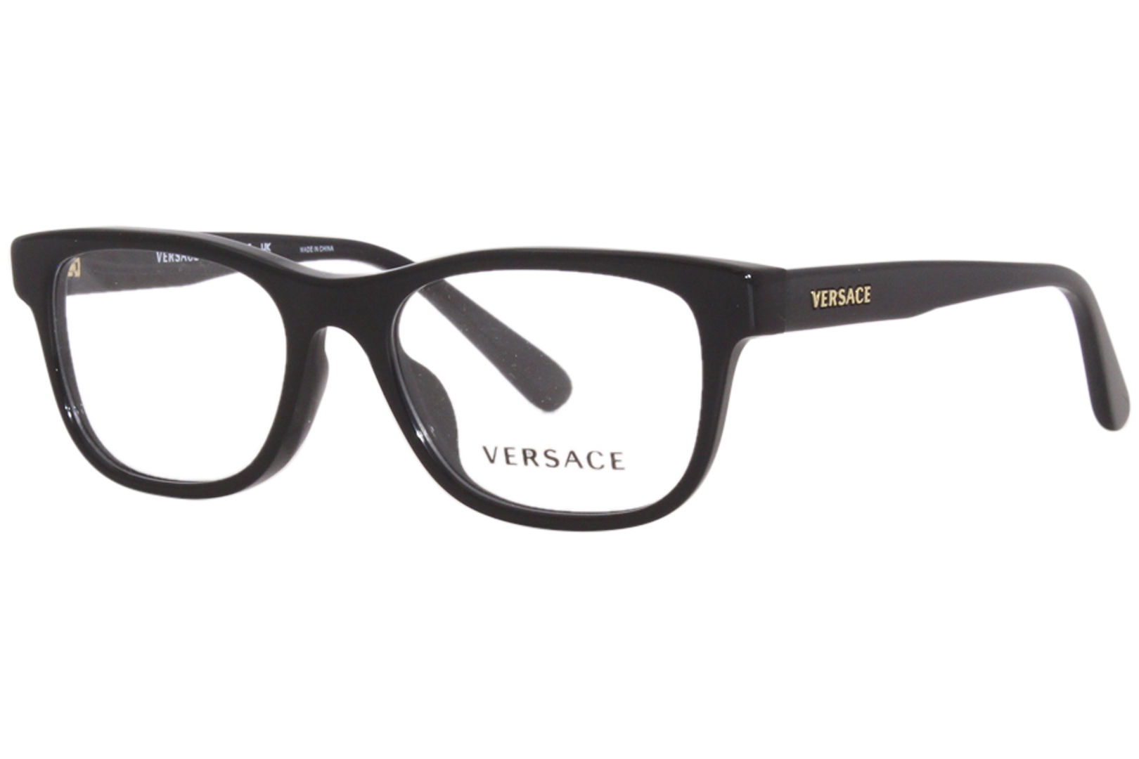 Versace VK3325U GB1 Eyeglasses Kids Black Full Rim Square Shape 47-16-130 | Kidseyewear.com