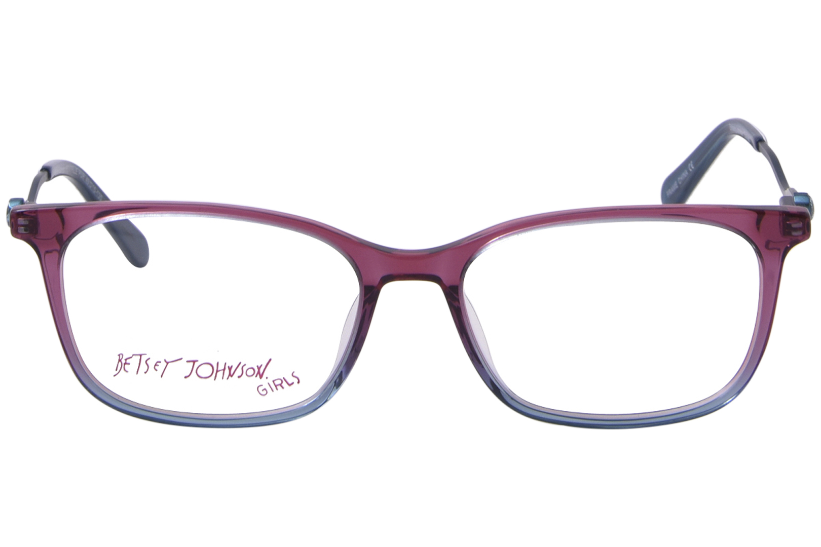 Betsey Johnson Petite-Fille PUR Eyeglasses Youth Kids Girls Purple Full ...