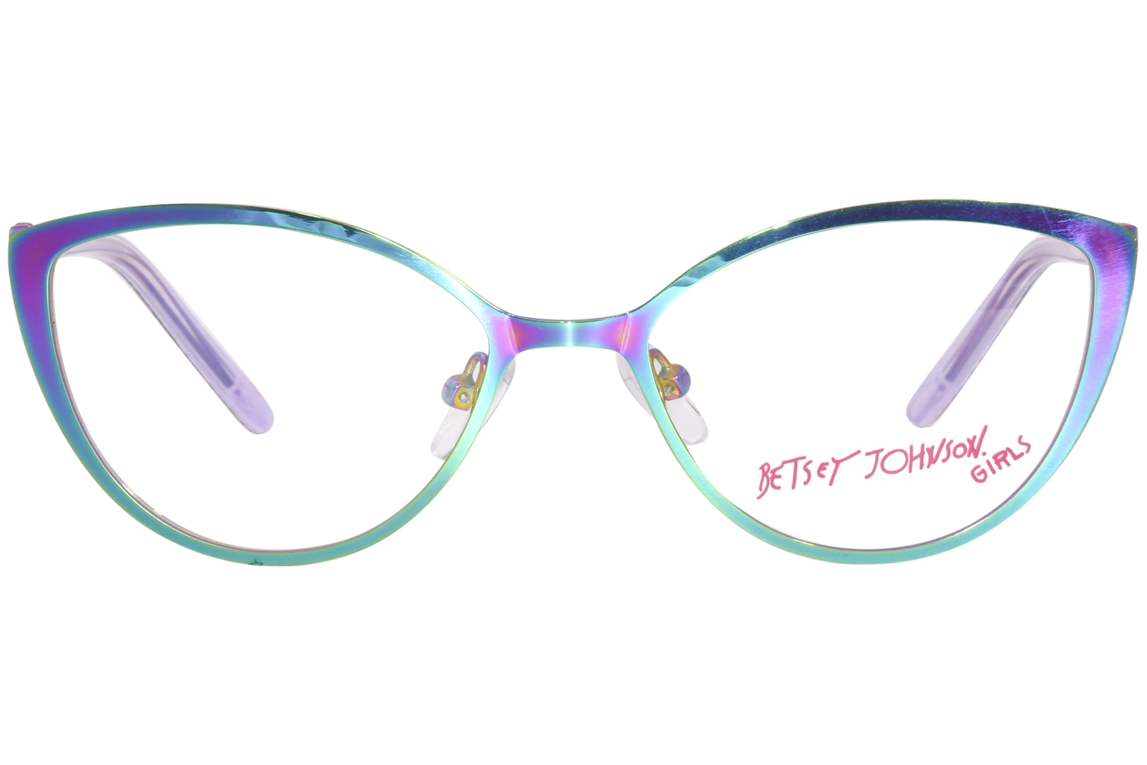 Betsey Johnson Tada Eyeglasses Youth Kids Girl's Oil Full Rim Cat Eye ...