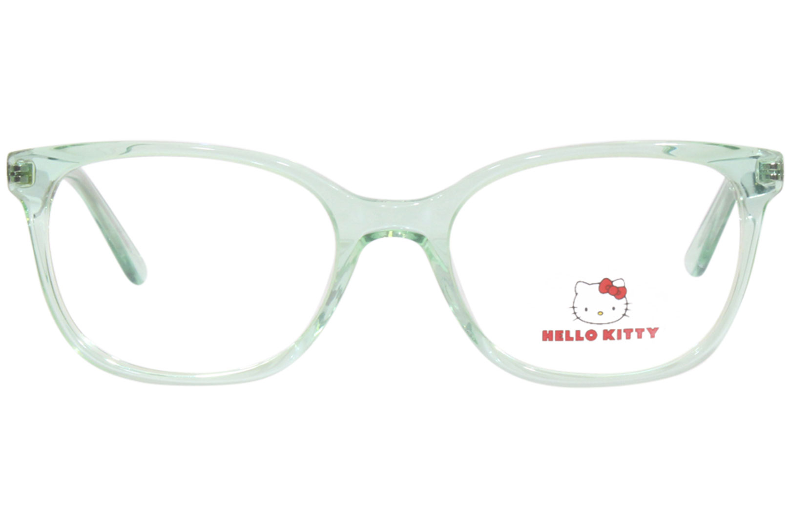 Hello Kitty HK348-3 Eyeglasses Girl's Green Transparent Full Rim 48-17 ...