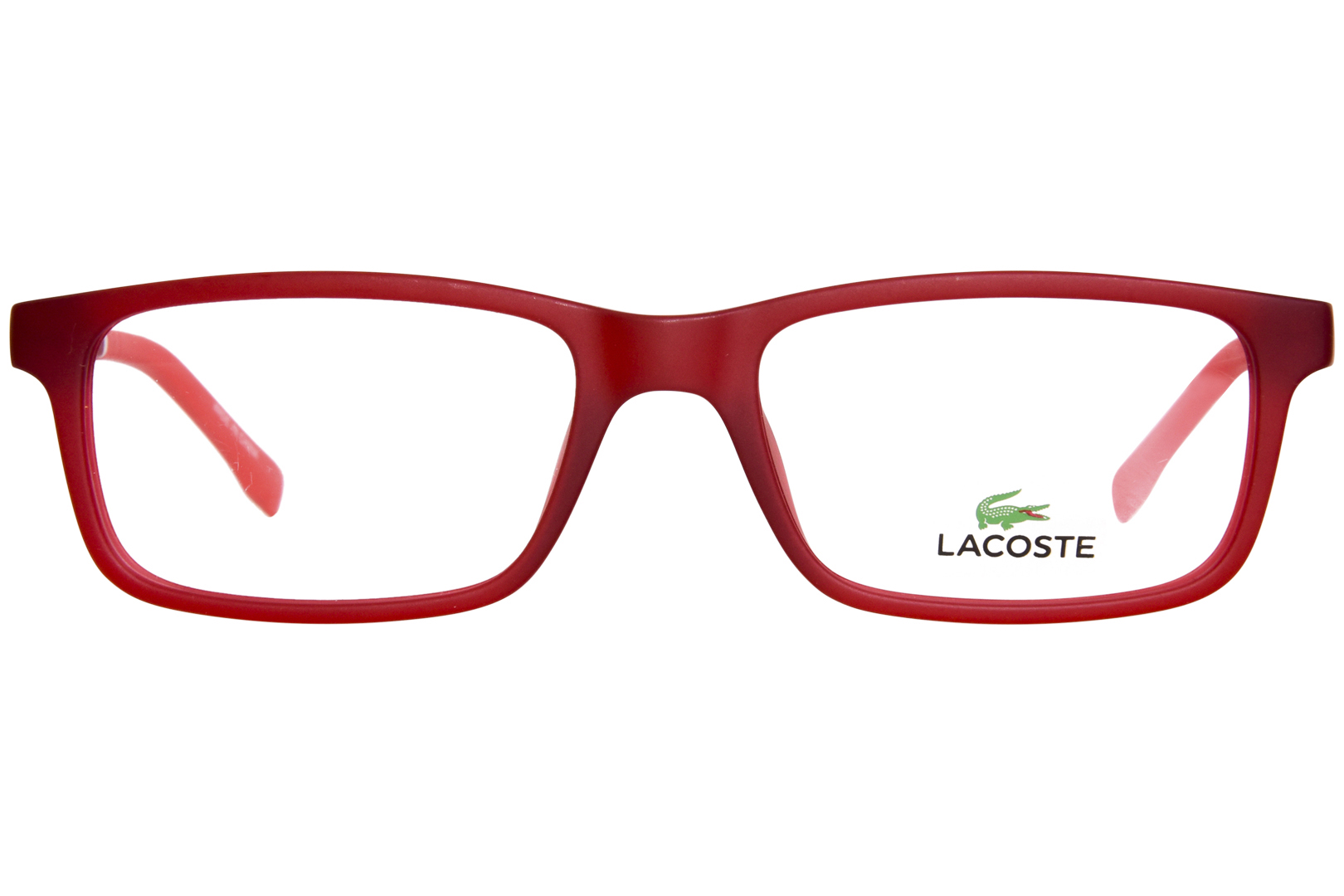 Lacoste L3646 615 Eyeglasses Youth Kids Matte Red Lumi Rectangle Shape ...