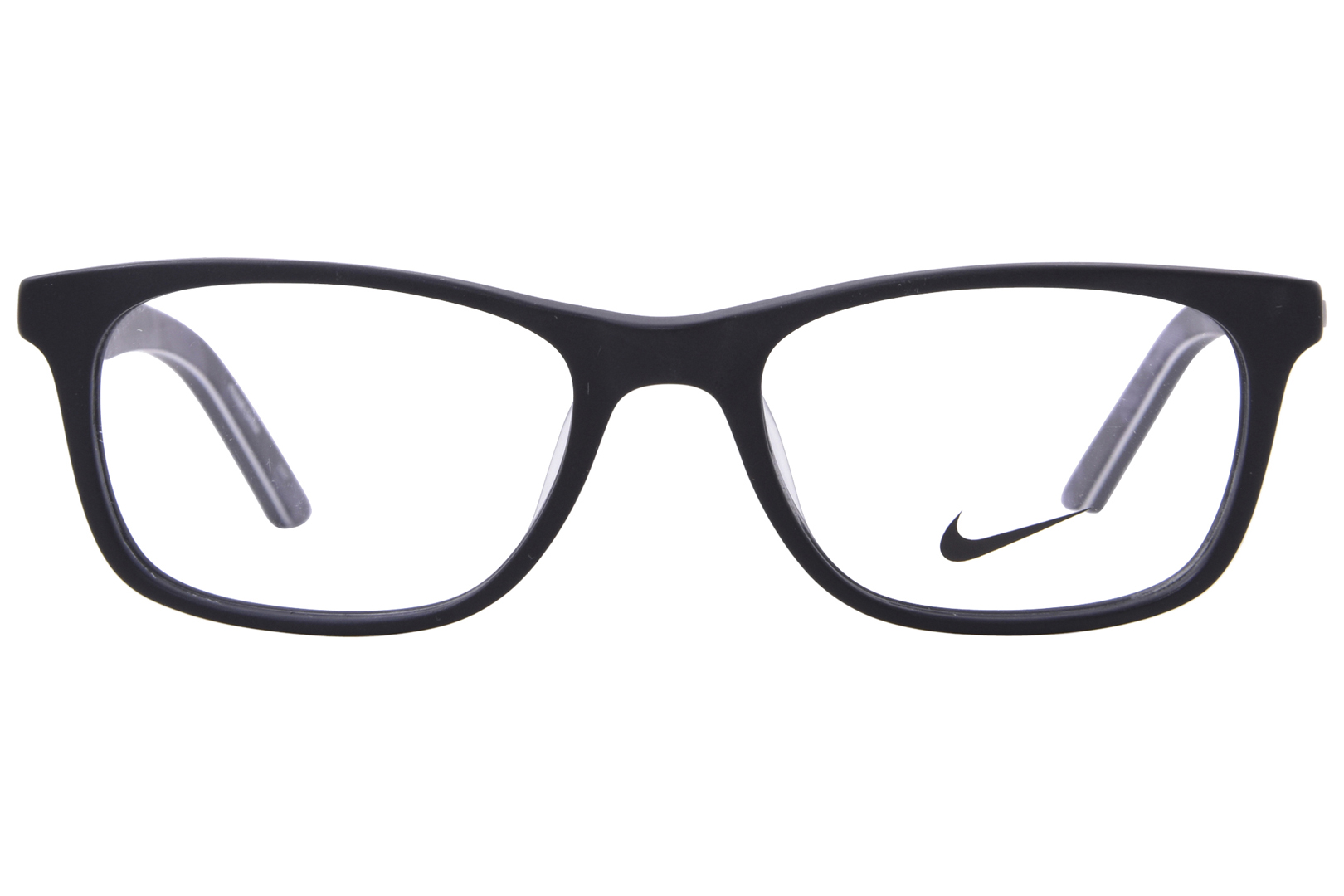 Nike 5547 002 Eyeglasses Youth Boy's Matte Black/Pure Platinum Full Rim ...