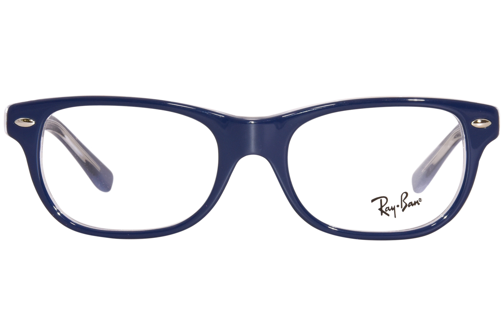 Ray Ban RB 1555 3853 Eyeglasses Youth Kids Blue/Transparent Full Rim 46 ...