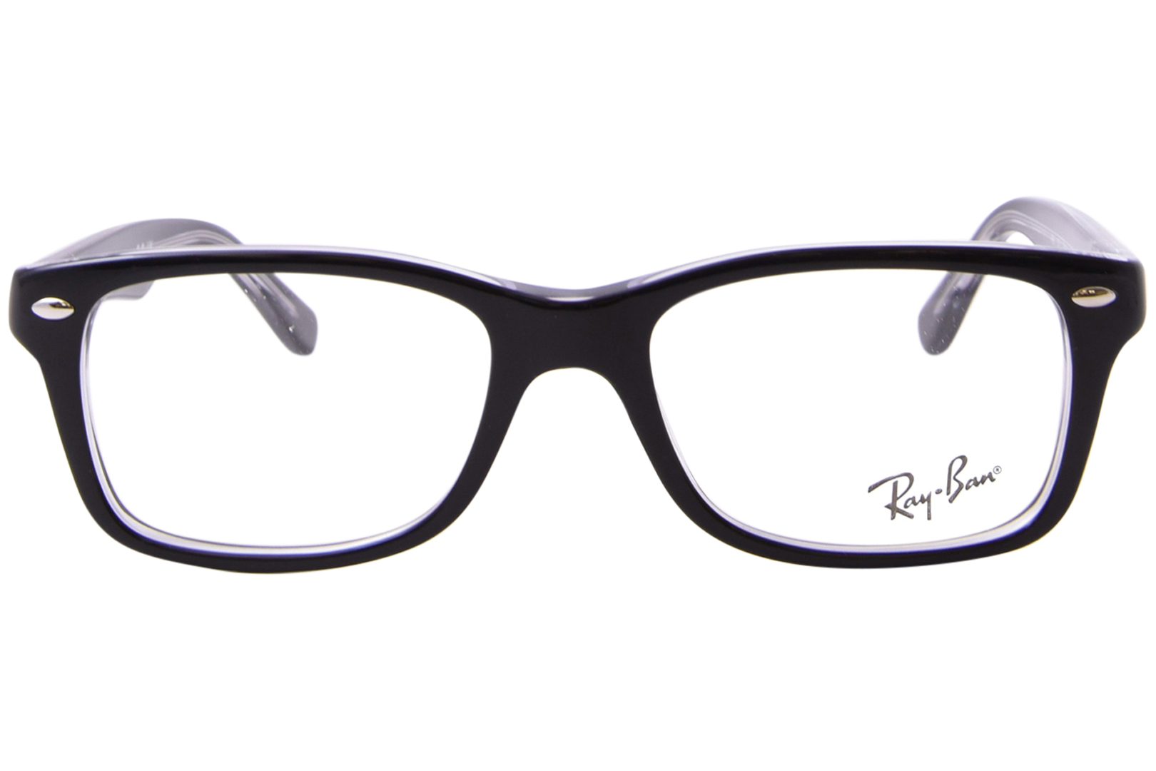 Ray Ban RY1531 3529 Eyeglasses Youth Black On Transparent Full Rim 48 ...