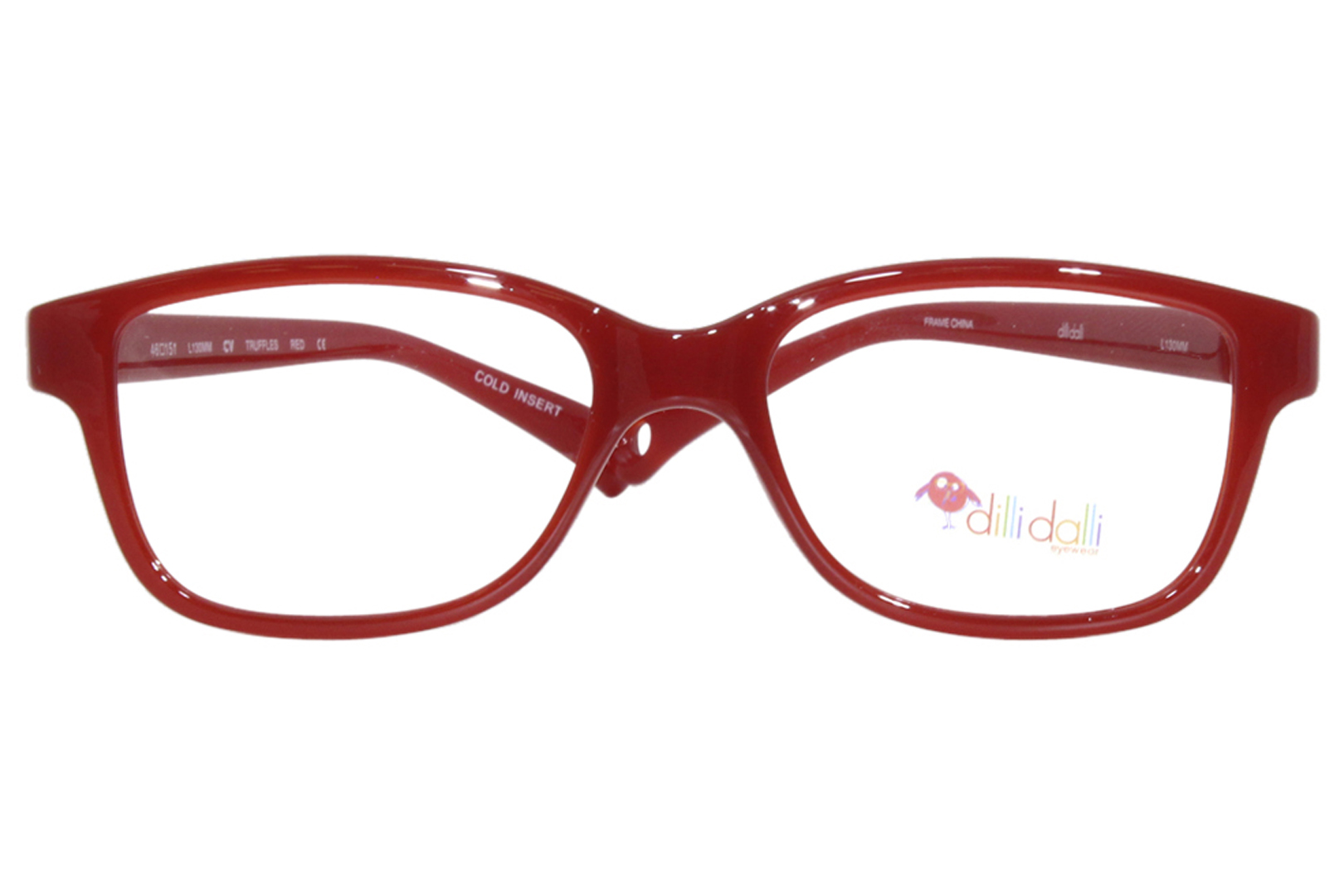 Dilli Dalli Truffles Eyeglasses Youth Red Full Rim Rectangle Shape 48 ...