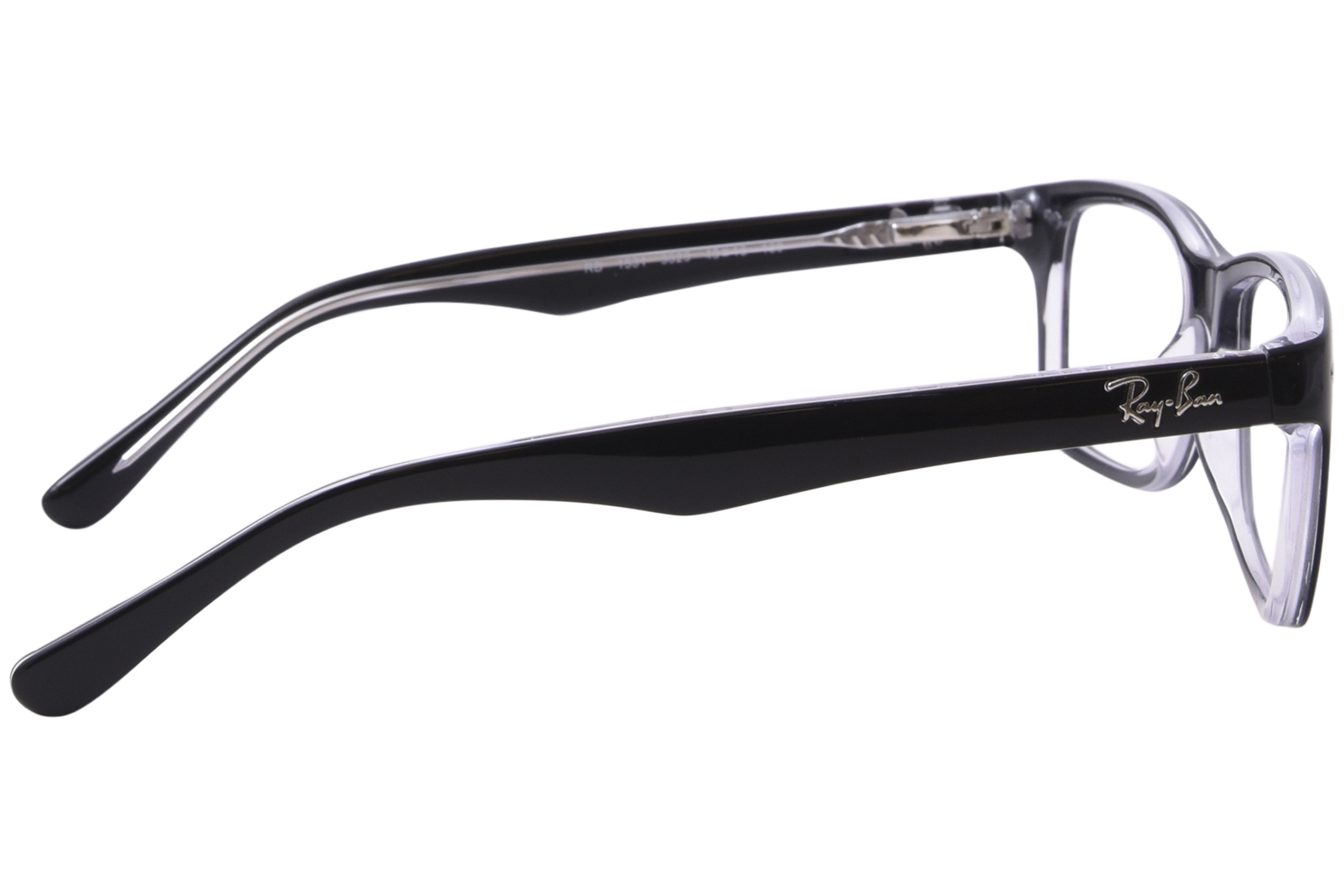 Ray Ban RY1531 3529 Eyeglasses Youth Black On Transparent Full Rim 48 ...